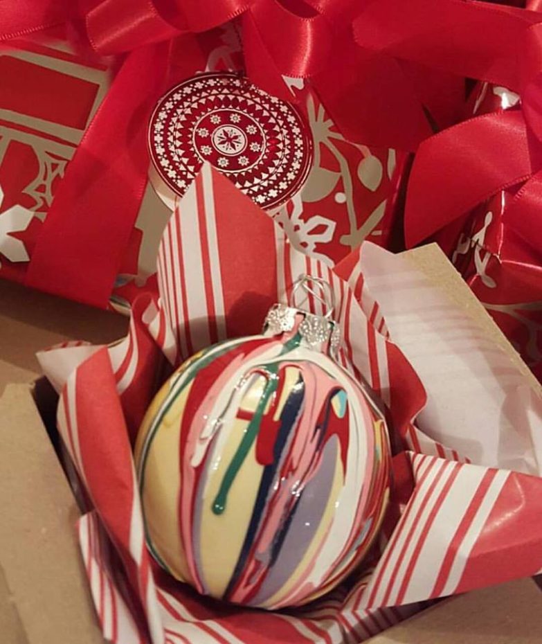 How To Create FAT-tastic Dipped Christmas Ornaments - FAT Paint